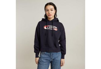 G-Star Kapuzensweatshirt Old Skool Logo Loose