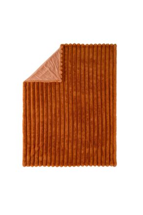 Novel Felldecke, Terracotta, Textil, 150x200 cm, pflegeleicht, Wohntextilien, Decken, Felldecken