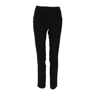 Dolce & Gabbana Luxuri&ouml;se Woll-Tapered-Kleidungshose - - Trousers - Damen - Schwarzk - 2XS