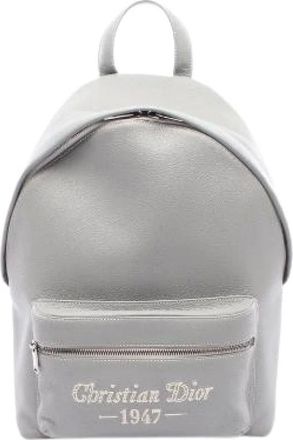 Dior Pre-owned Sac &agrave; dos en cuir Rider 1947 - Homme - Pre-owned - Gris - Taille: ONE Size
