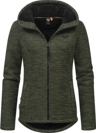 Ragwear Kapuzenstrickjacke Lyshka Melange Kuschelige Kapuzenjacke in Strick-Optik