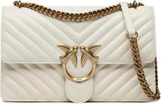 Pinko Pinko, Femme, Sacs, Blanc, Taille: ONE Size Love One Classic Bag