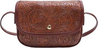 Generic Sac &agrave; bandouli&egrave;re en cuir synth&eacute;tique pour femmes et filles pour les sorties (marron)