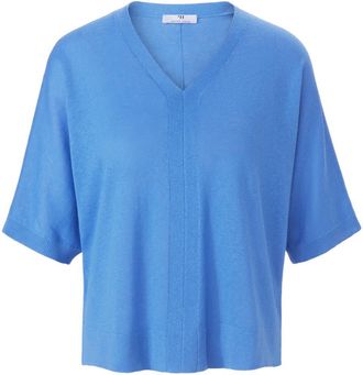 Peter Hahn V-Pullover im Oversized-Style Peter Hahn blau