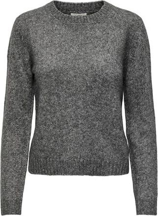 Jacqueline de Yong Pull en Maille JDYSILJA Pull en Maille Dark Grey Melange L Dark Grey Melange L
