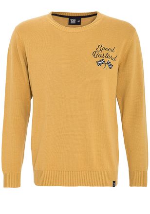 King Kerosin Herren Speed Bastard Pullover, Gelb, XL