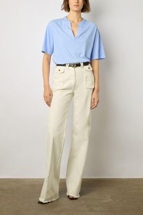 Gerard Darel T-shirt col V en coton - MAURINE - Pervenche