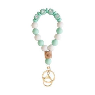 Generic Bracelet porte-cl&eacute;s en perles de silicone - &Eacute;l&eacute;gant porte-cl&eacute;s | Perles en silicone r&eacute;sistant &agrave; lusure avec breloque, pratique pour les femmes pour le