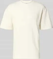 Les Deux T-Shirt mit Strukturmuster und Rundhalsausschnitt