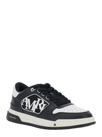 Amiri Mens Sneakers With Contrast Leather Heel White-Black Trainers White/black