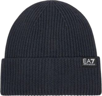 Emporio Armani Emporio Armani Ea7, Homme, Accessoires, Bleu, Taille: M Bonnet côtelé