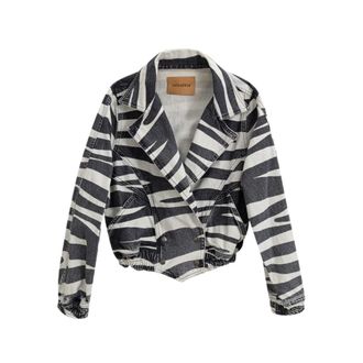 Retrof&ecirc;te Kurze Jeansjacke - - Jackets - Damen - Mehrfarbig - 2XS