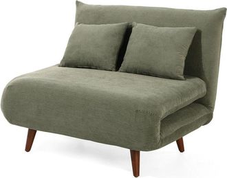 Best Mobilier Lumi - banquette convertible clic-clac 1 place en velours côtelé