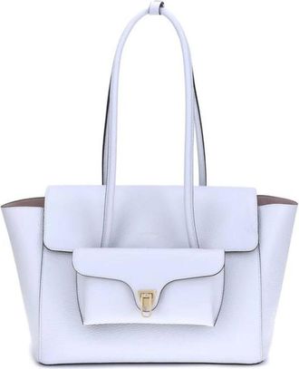 Coccinelle Femme, Sacs, Blanc, Taille: ONE Size &Eacute;l&eacute;gant Sac Bandouli&egrave;re avec Pochette D&eacute;tachable