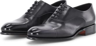 Santoni Low-Top Sneaker - Schn&uuml;rschuh aus Leder - Gr. 42,5 (EU) - in Grau - f&uuml;r Damen