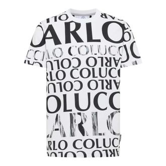 Carlo Colucci Black Friday T-Shirt - Minimalistisches Design - - Tops - Herren - Wei&szlig; - L