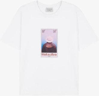 Walk In Paris Homme, Tops, Blanc, Taille: XL T-shirt Giacca di pelle