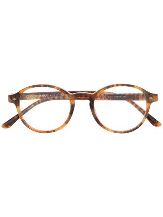 Giorgio Armani Brille mit rundem Gestell - Braun