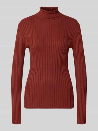 Soyaconcept Rollkragenpullover mit Rippstrickstruktur