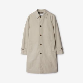 Burberry Paletot long en coton m&eacute;lang&eacute;, Size: 44