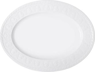 Villeroy & Boch Villeroy und Boch Cellini Ovale Servierplatte, Premium Porzellan, Wei&szlig;
