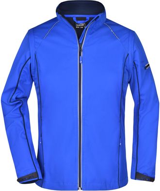 James & Nicholson Damen Softshelljacke mit abzippbaren &Auml;rmeln - Taillierte Funktionsjacke mit TPU-Membran | Farbe: nautic-blue/navy | Gr&ouml;sse: XXL