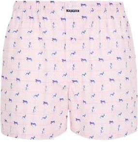 Arthur Cale&ccedil;on Homme - 100% Coton Bio Doux - Coupe Ample et Confortable - Motif Chien Fantaisie Rose - Taille M