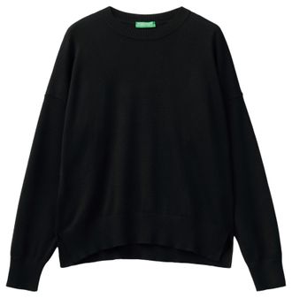 Benetton Damen Trikot G/C M/L 1294D108T Pullover, Schwarz 100, M