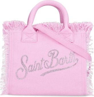 Saint Barth Femme, Sacs, Rose, Taille: ONE Size Sac en Coton Rose avec Franges