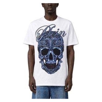 Philipp Plein T-Shirt Rundhalsausschnitt Ss Skull - - Tops - Herren - Wei&szlig; - 4XL