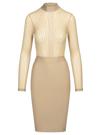 Apart Fashion Damen Kleid, beige, Normal