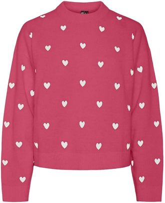 Pieces PCPAYA LS EMB HIGH Neck Knit BC