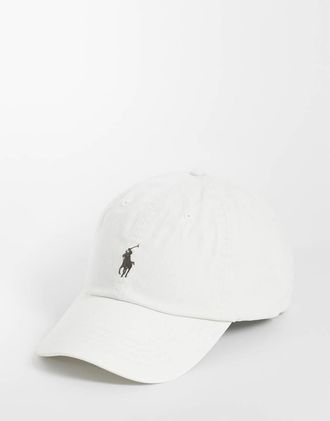 Polo Ralph Lauren Casquette de baseball en serg&eacute; &agrave; logo embl&eacute;matique - Galet taupe-Gris
