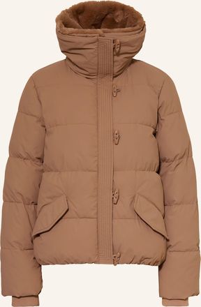 Monari Monari Steppjacke Mit Abnehmbarem Kunstfell-Kragen braun