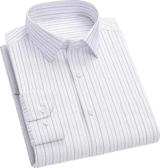 Generic Chemise ray&eacute;e &agrave; manches longues pour homme - Style formel - Doux - D&eacute;contract&eacute; - Pour le bureau, 3203, 3XL