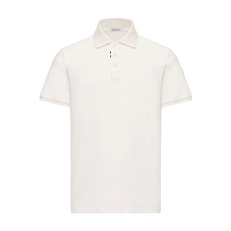 Moncler Homme, Tops, Blanc, Taille: L Polo &agrave; manches courtes