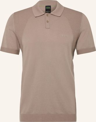 HUGO BOSS Strick-Poloshirt Momentum Lite Regular Fit beige