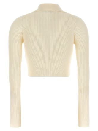Jil Sander Ribbed Wool-Viscose Blend Cardigan - Cream
