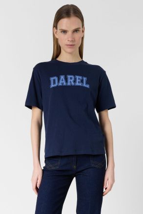 Gerard Darel T-shirt en coton &agrave; inscription - MELLY - Marine