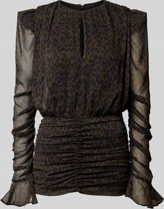 Rotate Minikleid mit Allover-Animal-Print
