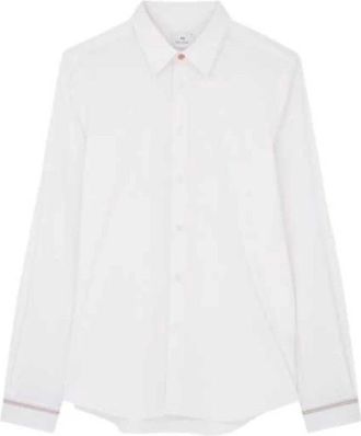Paul Smith Homme, Chemises, Blanc, Taille: S Chemise en Coton Stretch