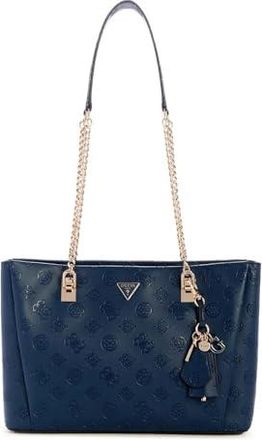 Guess Sac à main fourre-tout Tisha 3 Comp pour femme, Logo Midnight, One Size, Sac fourre-tout Tisha 3 Comp