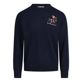 MC2 Saint Barth Pull Heron Light &agrave; col rond - Homme - Pulls - Bleu - Taille: XL