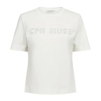 Copenhagen Muse Muse Tee - - Tops - Damen - Wei&szlig; - L