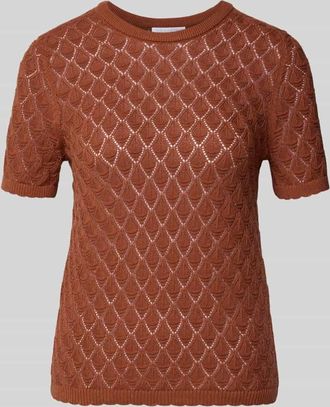 Jake*s Strickshirt mit Lochstickerei