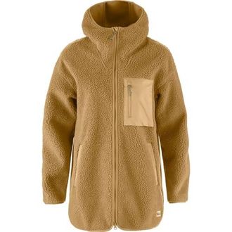 Fj&auml;llr&auml;ven Vardag Pile Fleece Long W Jacket, Buckwheat Brown, S Femme