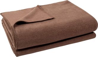 Zoeppritz Soft-Fleece-Decke - Polarfleece-Decke mit Häkelstich - flauschige Kuscheldecke - 220x240 cm - 840 smoke - von zoeppritz since 1828