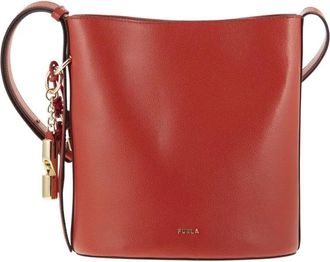 Furla Beuteltaschen - Compact Structured Bucket Bag With Fine Leather Fi - Gr. unisize - in Rot - f&uuml;r Damen