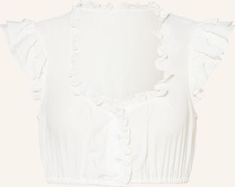 Wallmann Wallmann Dirndlbluse Mit R&uuml;schen weiss