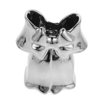 Amosfun Keramikvase mit Schleifenmotiv Stilvoller Tischvase f&uuml;r Wohnzimmer und B&uuml;ro Langlebiger Porzellan-blumenhalter Eleganter Hochzeitstisch-dekorationsmit